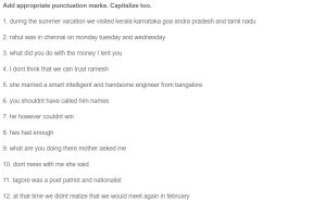 Punctuation Worksheet For Class 6 CBSE – Perfectyourenglish.com